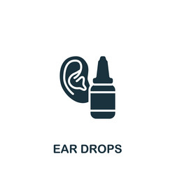 Ear drops icon monochrome simple sign from Vector Image