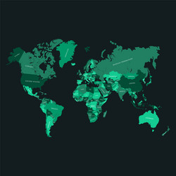World map quality map for cutting or engraving Vector Image