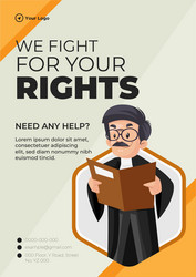 Flyer design of we fight for your rights template Vector Image
