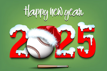 Happy new year 2025 and golf ball Royalty Free Vector Image