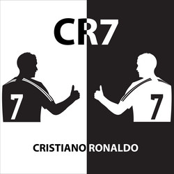 Cristiano ronaldo silhouette black edition Vector Image