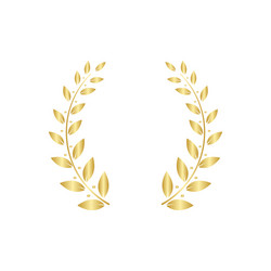 Golden laurel or olive greek wreath Royalty Free Vector