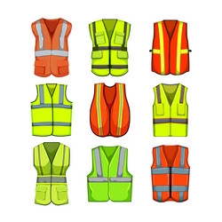 Reflective safe vest cartoon Royalty Free Vector Image