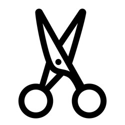 Cut icon line isolated on white background black Vector Image