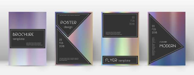 Flyer layout black classy template for brochure Vector Image