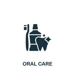 Mouth icon monochrome simple sign from anatomy Vector Image