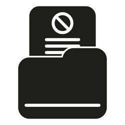 Trash folder icon outline user blacklist Vector Image