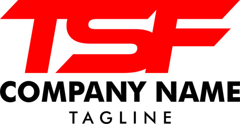 Initial letter tsf logo template design Royalty Free Vector
