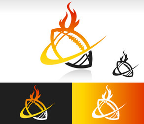 Swoosh football logo icon Royalty Free Vector Image