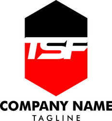 Initial letter tsf logo template design Royalty Free Vector