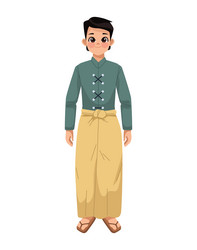 Myanmar Traditional Clothes Vector Images (over 100)
