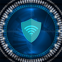 Cyber security shield Royalty Free Vector Image