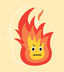 Fire sticker concept Royalty Free Vector Image