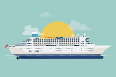 Cruise ship travel Royalty Free Vector Image - VectorStock