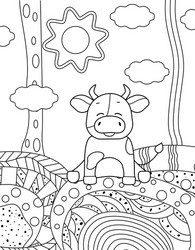 Bull Adult Coloring Vector Images (over 270)