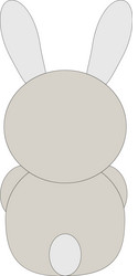 Rabbit From Behind Vector Images (19)