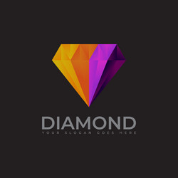 Three diamond logo and icon design template Vector Image