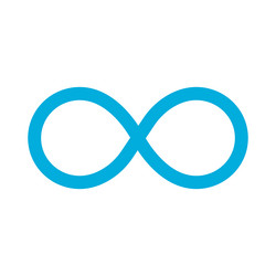 Infinite icon line isolated on white background Vector Image
