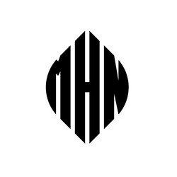 Mhn logo letter design Royalty Free Vector Image