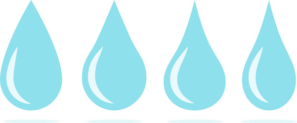 Cartoon water tear icon set liquid graphic Vector Image