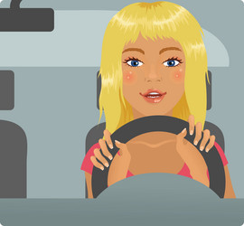 Blonde Driver Car Vector Images (91)