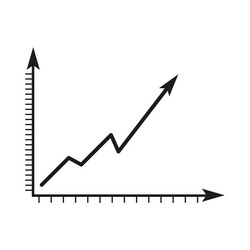 Red arrow up chart market chart profit money Vector Image