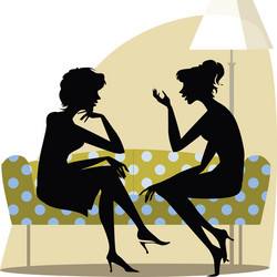 Women talking Royalty Free Vector Image - VectorStock
