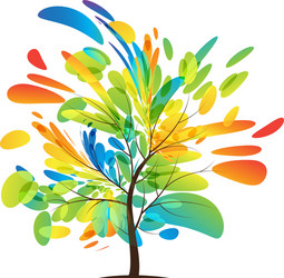 Abstract colorful tree Royalty Free Vector Image