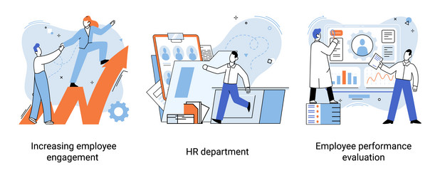 Business concepts hr department increasing Vector Image