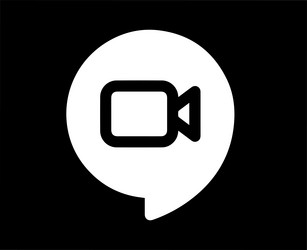 Google meet symbol logo white design Royalty Free Vector