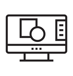 Graphic designing icon Royalty Free Vector Image