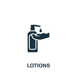 Body lotion icon monochrome simple sign from Vector Image