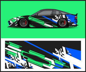 Car wrap design custom livery Royalty Free Vector Image