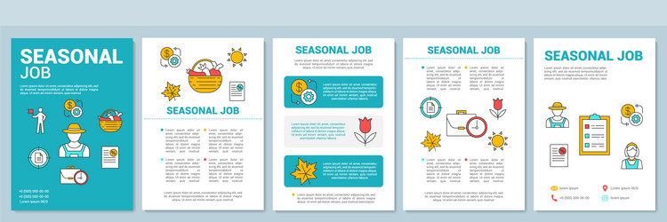 Part-time job brochure template layout short-term Vector Image