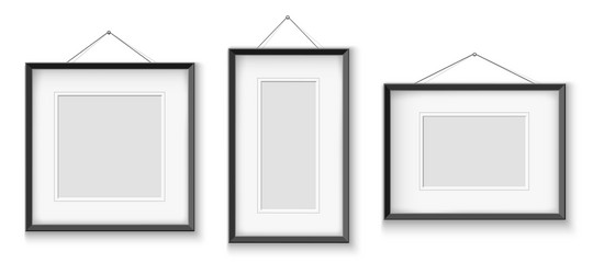 Blank instant photo frames collage Royalty Free Vector Image