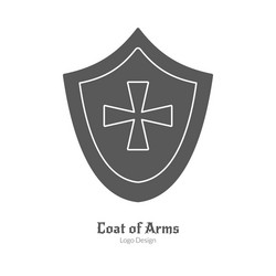 Medieval logo emblem template black simple style Vector Image