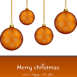 Winter holiday with christmas balls Royalty Free Vector