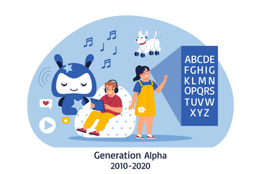 Baby boomers generation composition Royalty Free Vector