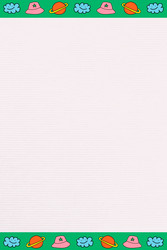 Green border frame with saturn Royalty Free Vector Image