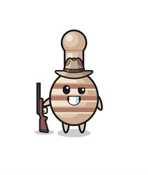Cute honey dipper holding a future gun Royalty Free Vector