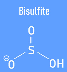 Skeletal formula of bisulfite anion Royalty Free Vector