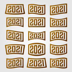 2021 new year label badge Royalty Free Vector Image