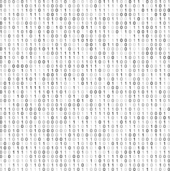 Binary code black and white background with digits