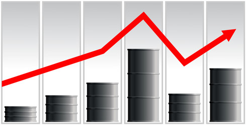 Concept a decrease in oil demand due Royalty Free Vector