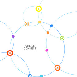 Connect circle and point with intersections Vector Image