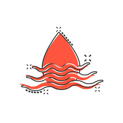 Water drop icon in comic style liquid cartoon Vector Image