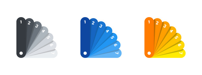 Color palette icons with shades Royalty Free Vector Image