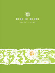 Green and golden garden silhouettes seamless Vector Image