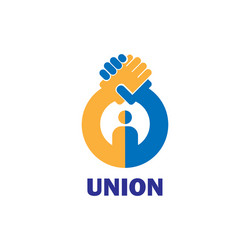 Modern union logo concept Royalty Free Vector Image
