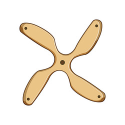 Throwing Boomerang Cartoon Royalty Free Vector Image